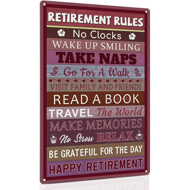 Retirement Gifts for Women/Men Patio Metal Signs 8 x 12 Inch - Warning ...