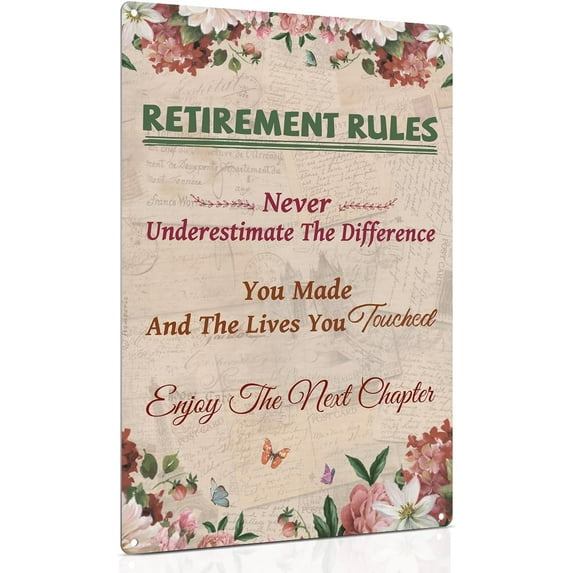 Retirement Gifts for Women/Men Patio Metal Signs 8 x 12 Inch - Warning ...