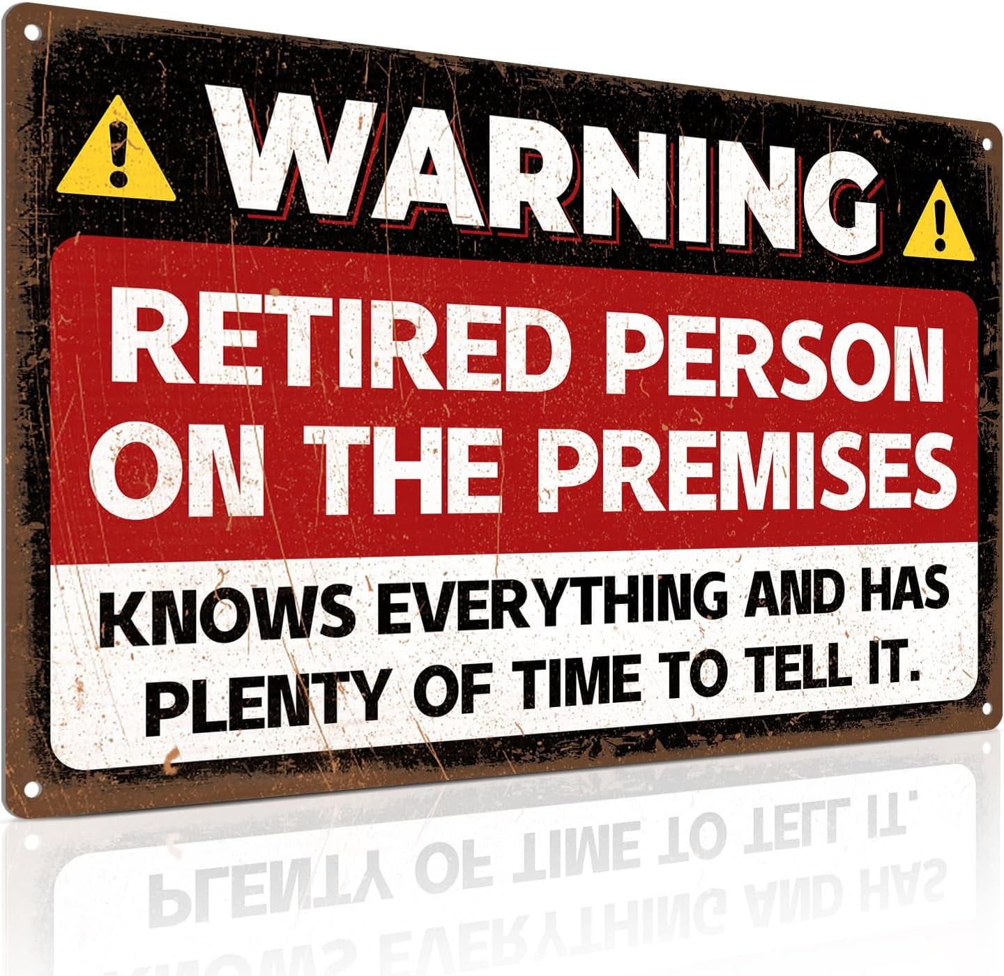 Retirement Gifts for Women/Men Patio Metal Signs 8 x 12 Inch - Warning ...