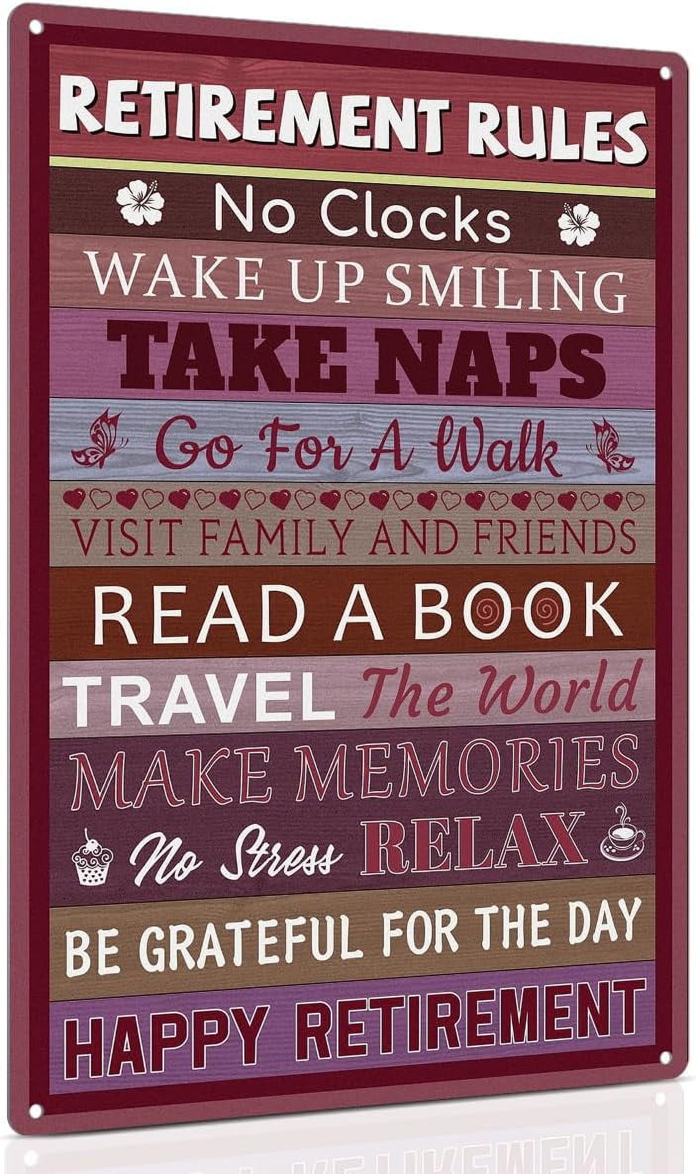 Retirement Gifts for Women/Men Patio Metal Signs 8 x 12 Inch - Warning ...