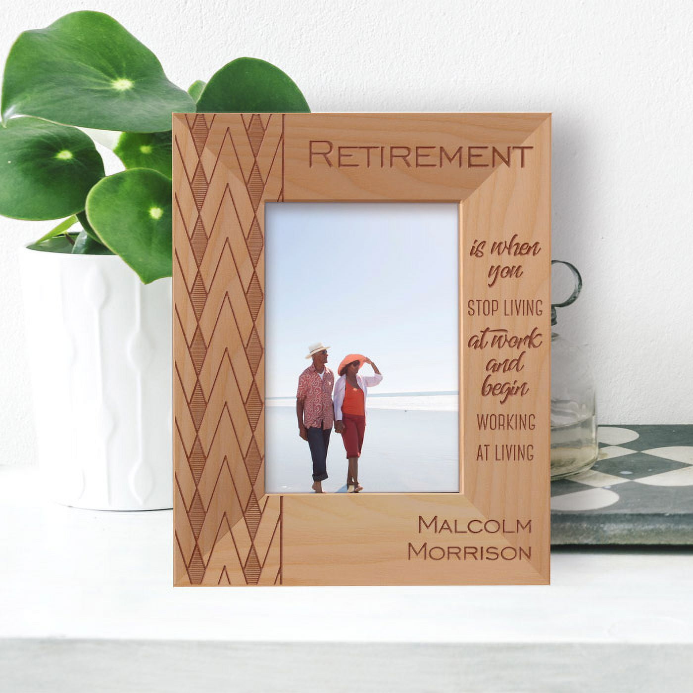 Retirement Is When You Stop Living At Work Personalized Wooden Frame 3 ...