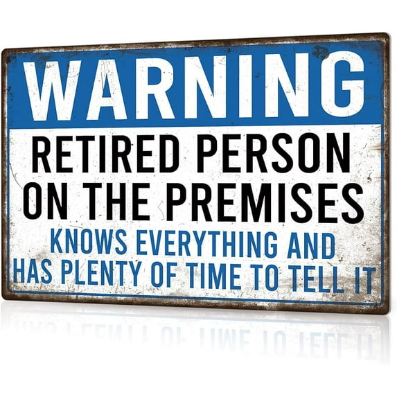 Retirement Metal Tin Signs Funny Retirement Gifts For Man Retirement ...
