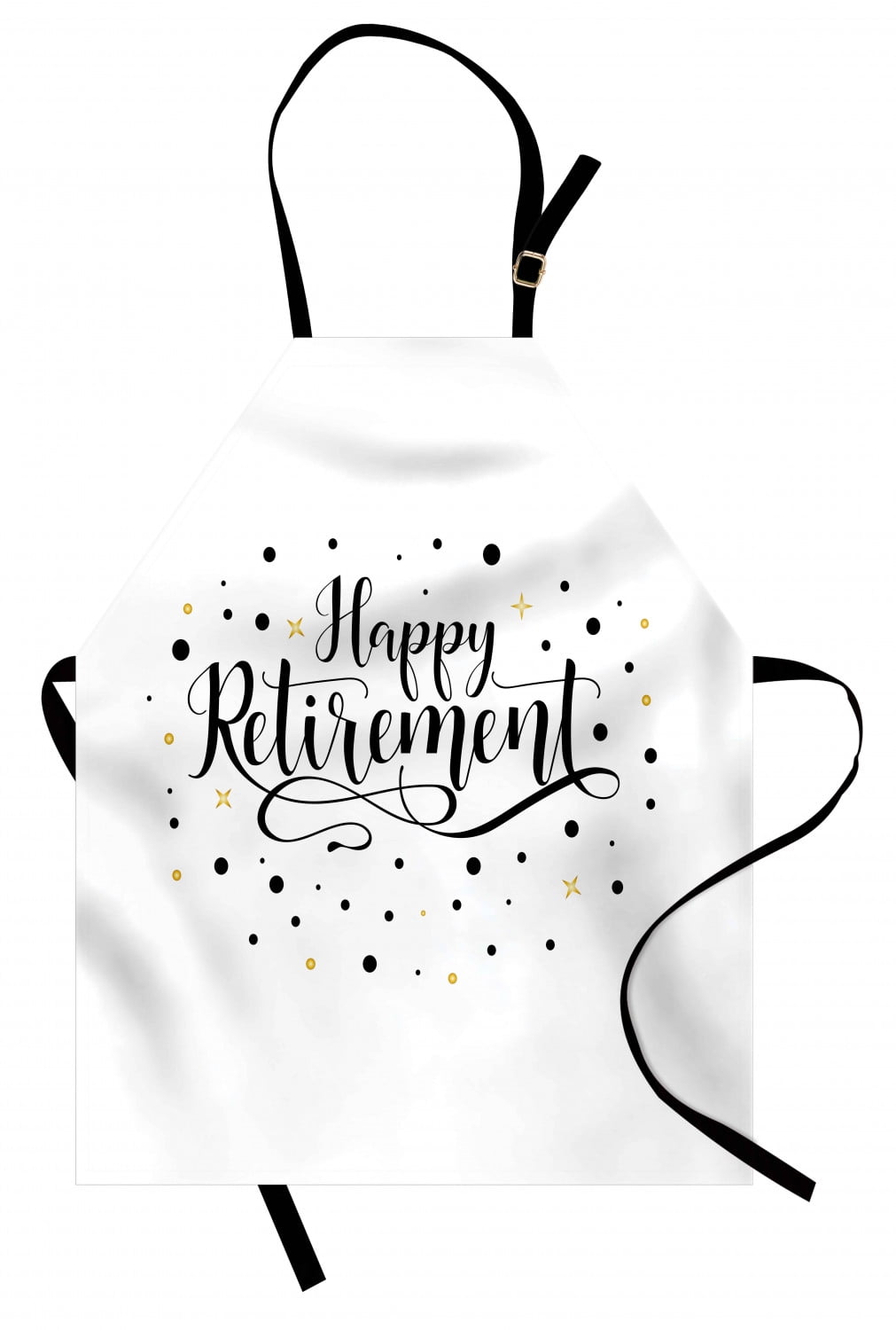 Retirement Party Apron, Curlicue Style Hand-Written Saying Happy ...