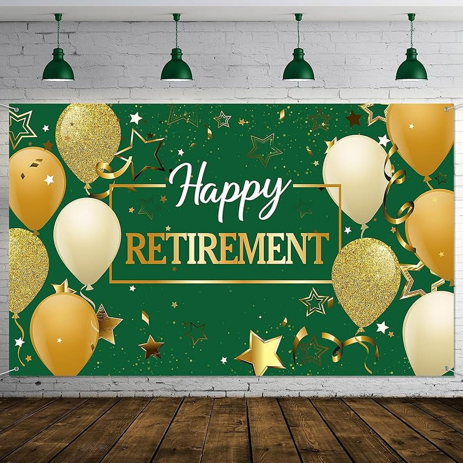 Retirement Party Decorations, Extra Large Fabric Retire Sign Banner ...