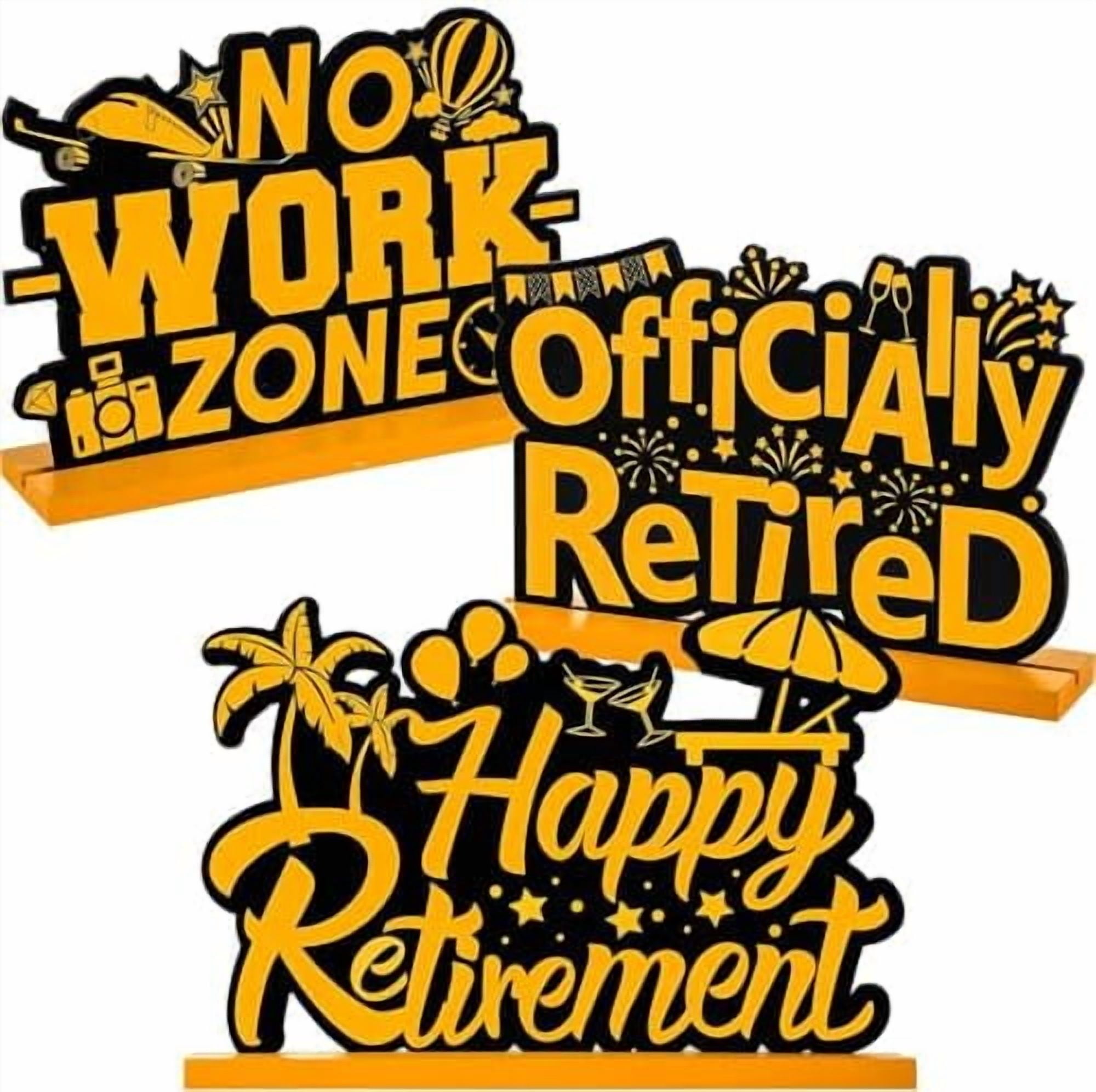 Retirement Party Decorations Happy Retirement Table Sign Officially ...