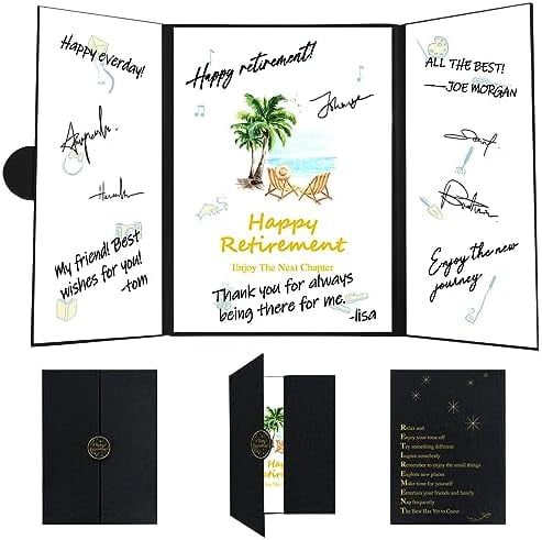 Retirement Party Decorations, Large Creative Retirement Guest Book ...