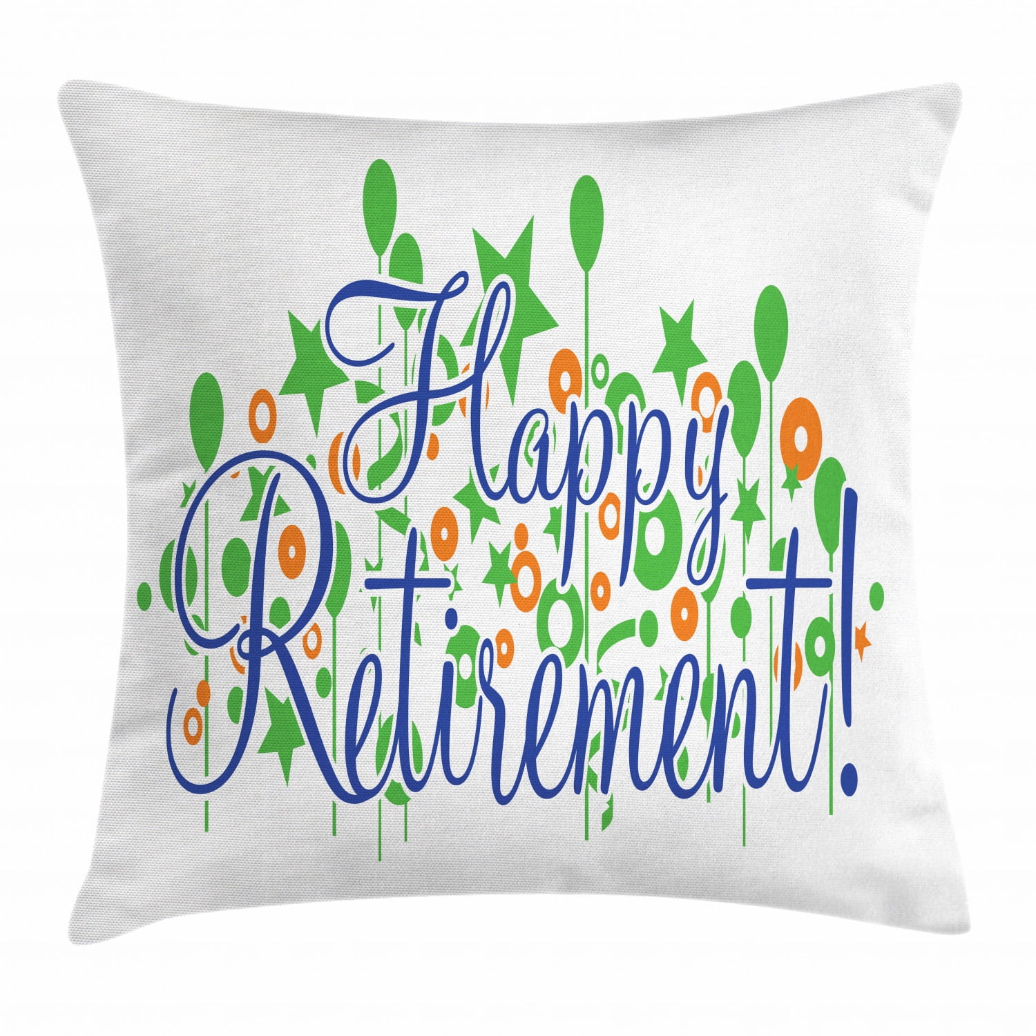 Retirement Party Throw Pillow Cushion Cover, Calligraphy Retirement ...