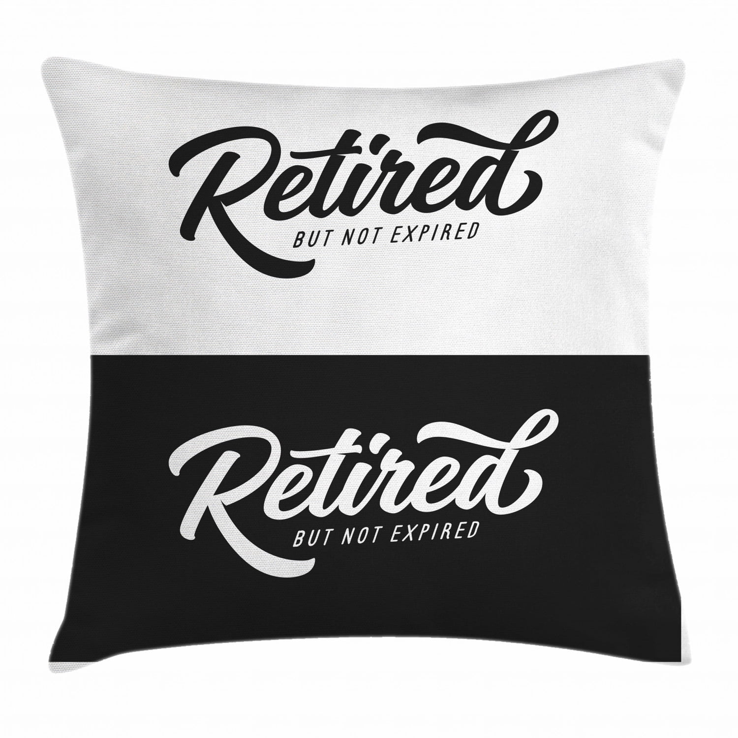 Retirement Party Throw Pillow Cushion Cover, Senior Theme Motivational ...