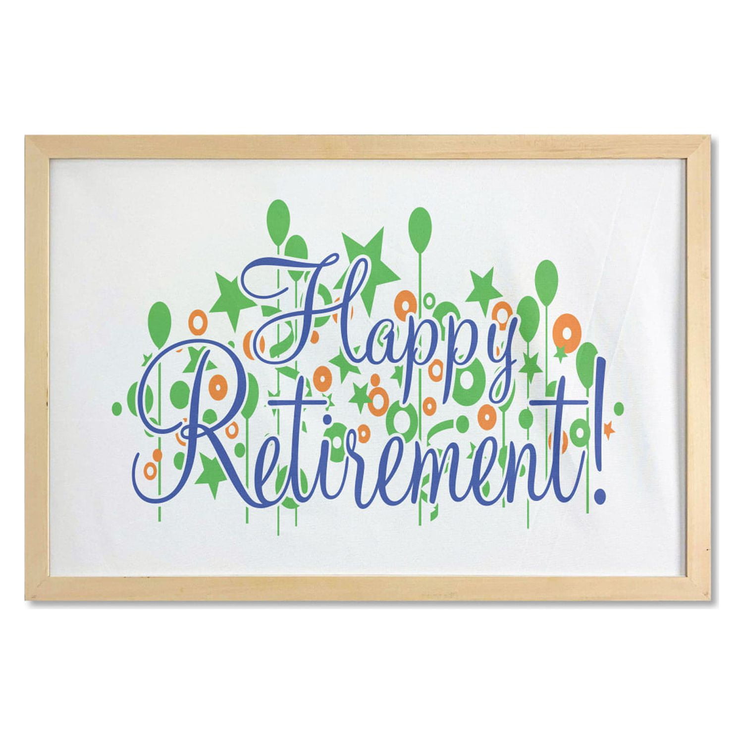 Retirement Party Wall Art with Frame, Calligraphy Retirement Font with ...