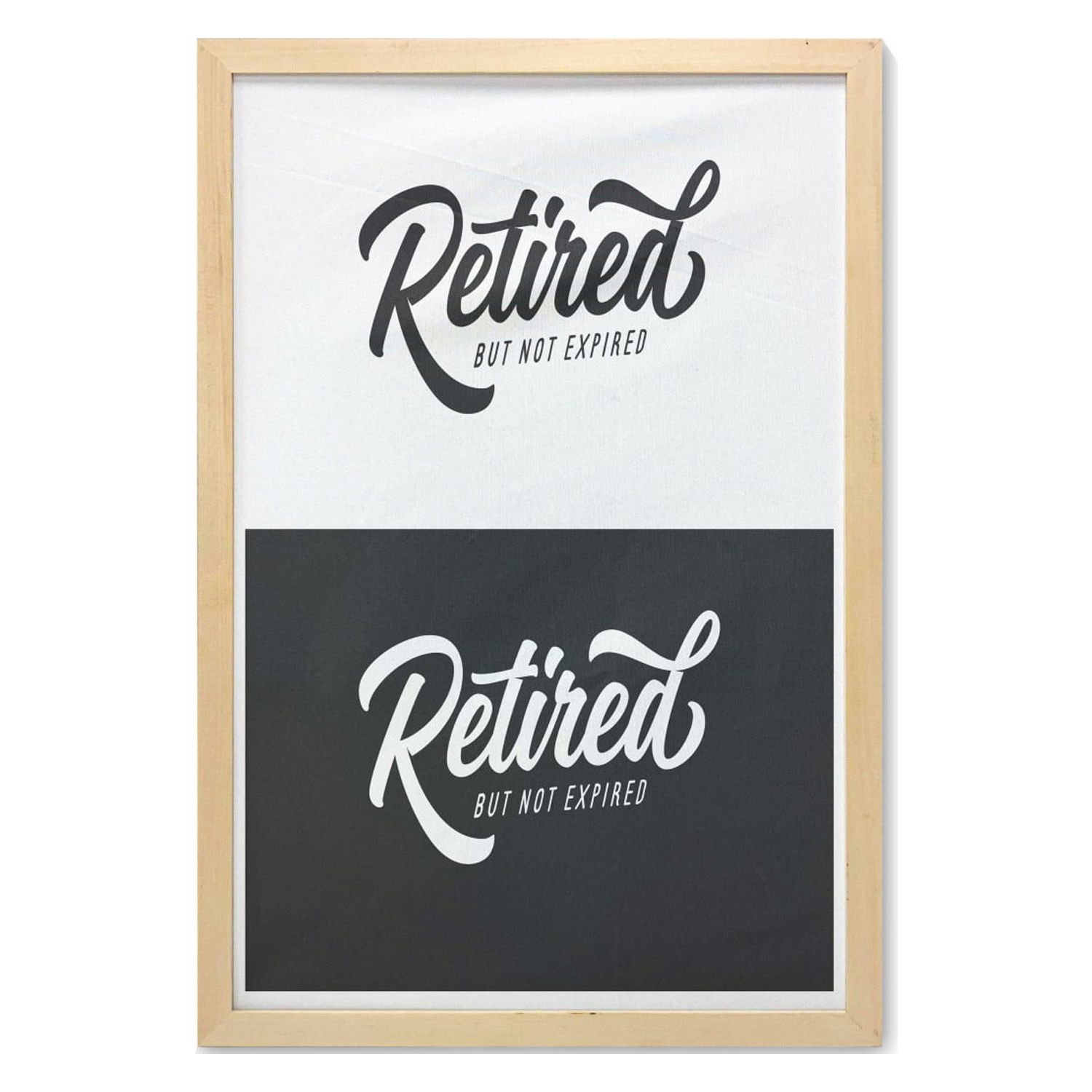 Retirement Party Wall Art with Frame, Senior Theme Saying Retired but ...