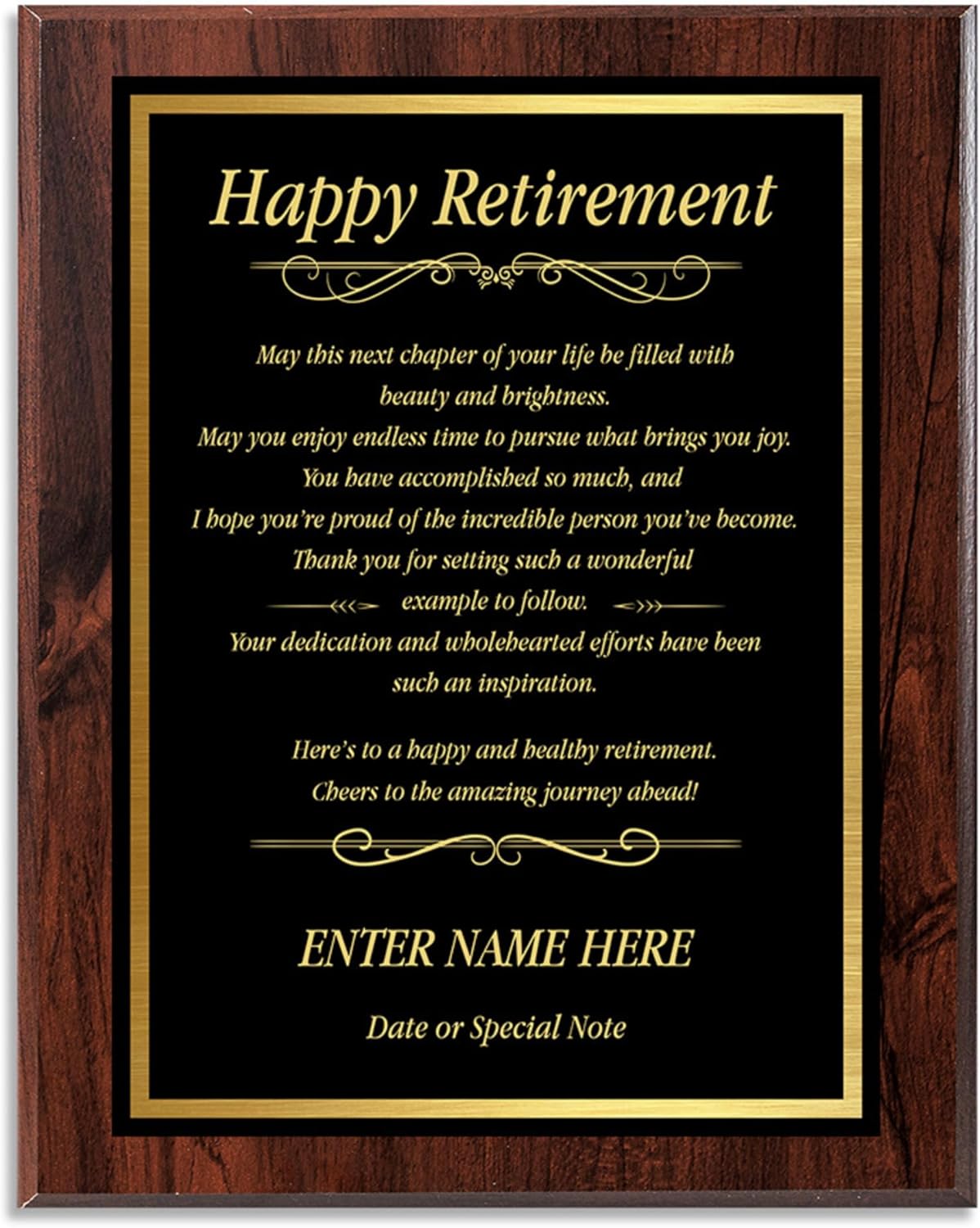 Retirement Plaque for Service Recognition - Retirement Gifts for Men ...