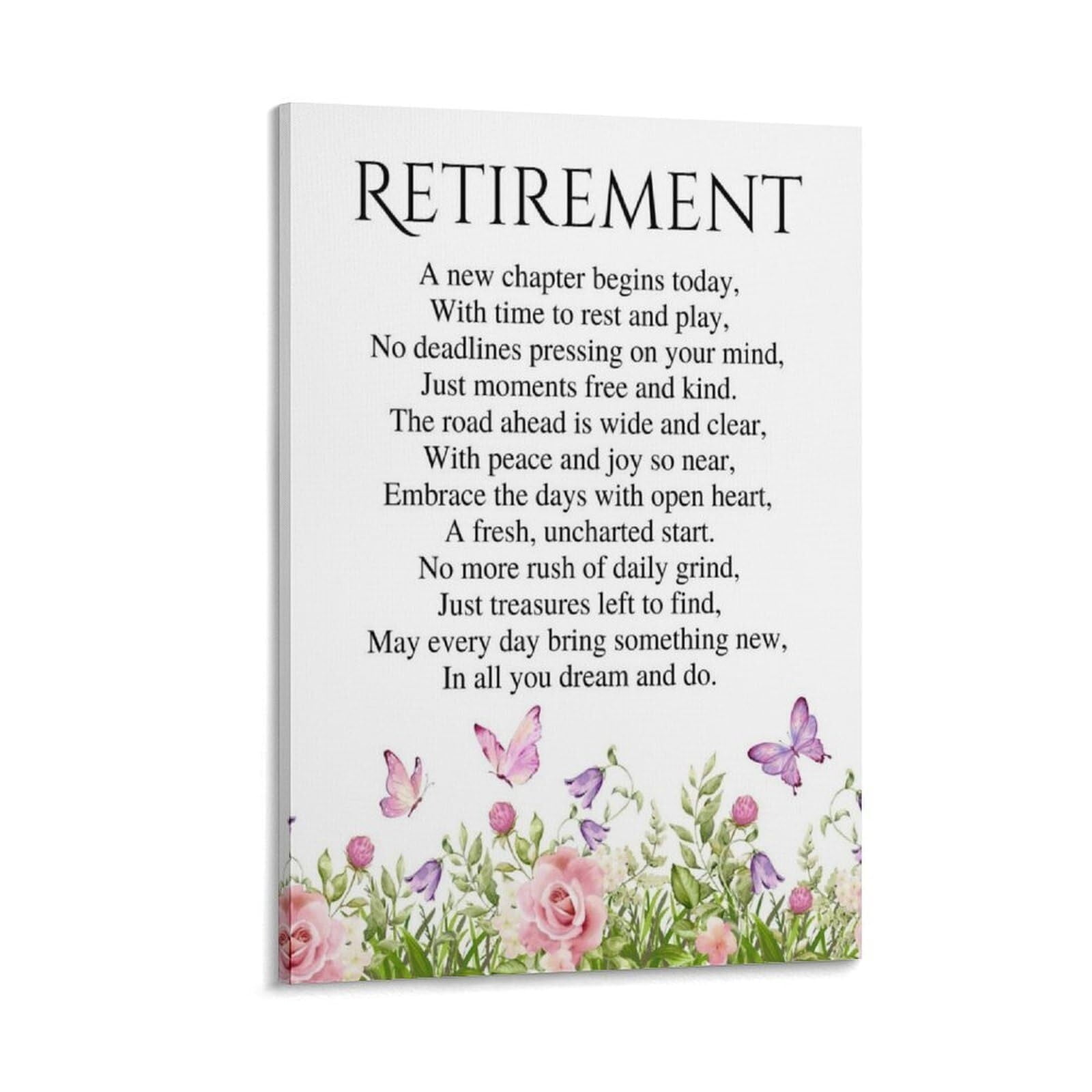 Retirement Poem Print, Retirement Flower Gift, Teacher Retirement Poem ...