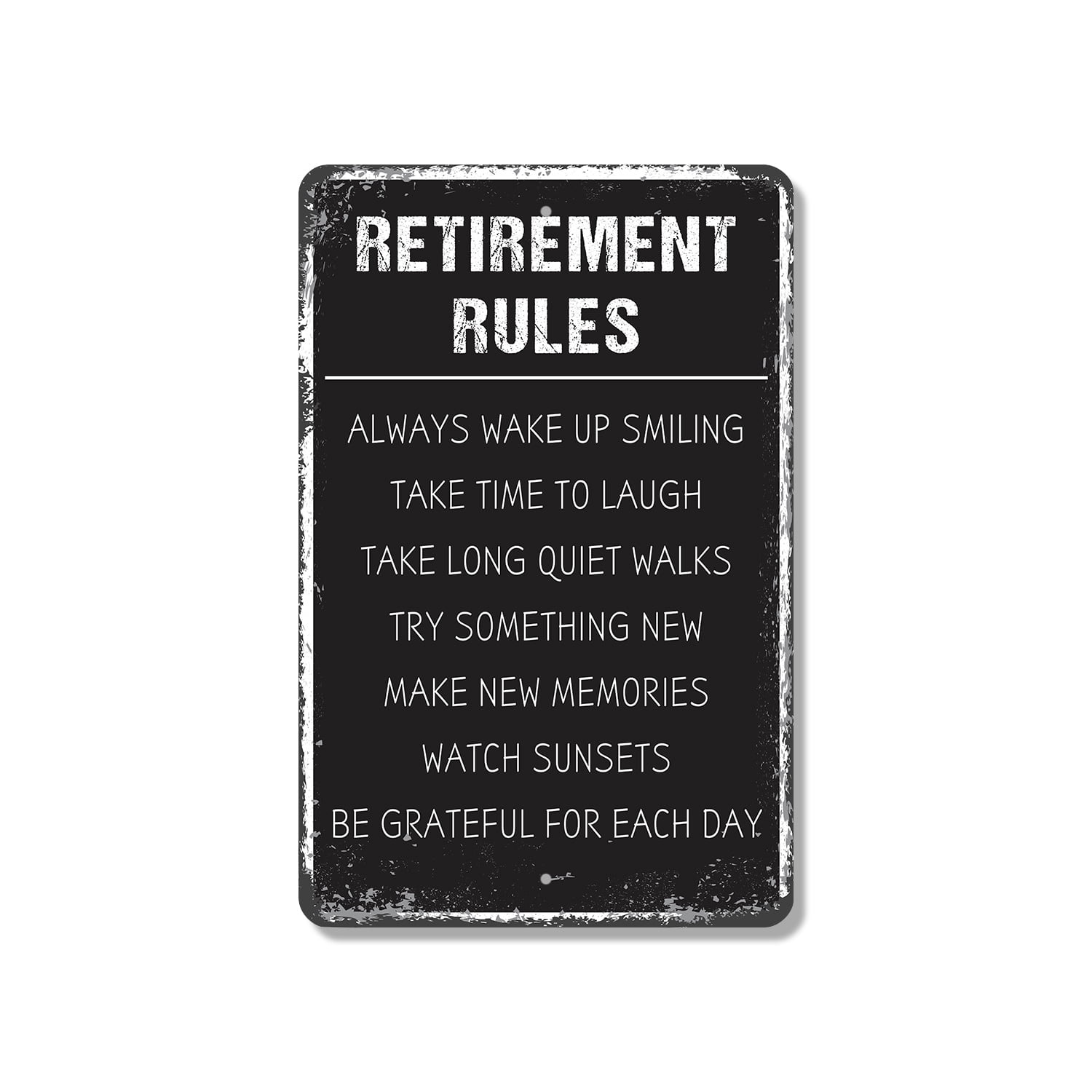 Retirement Rules 8 Inch x 12 Inch Novelty Plastic Sign Nap Often Fish ...