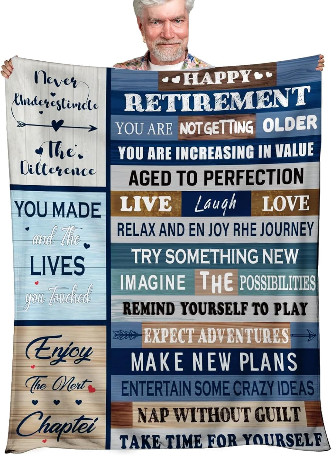 Retirement Throw Blanket for Women and Men 2024 | 60x50 Inch Plush ...