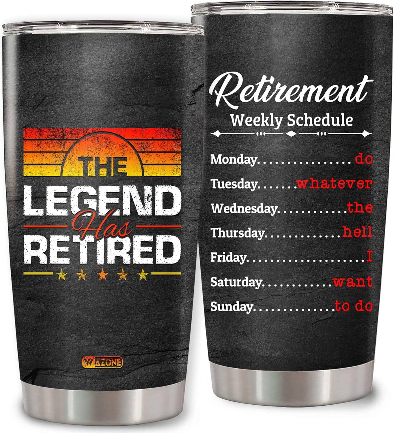 Retirement Tumbler Cup With Lid The Legend Has Retired Travel Mug 20oz ...