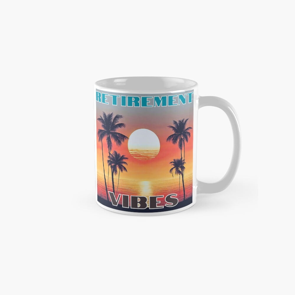 Retirement Vibes Vintage Tropical Sunset Classic Mug - Walmart.com
