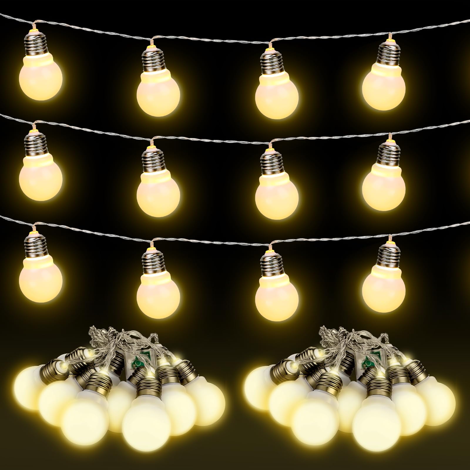 Retisee 2 Pcs Marquee Light Bulbs 13.8 ft Long String Lights for ...