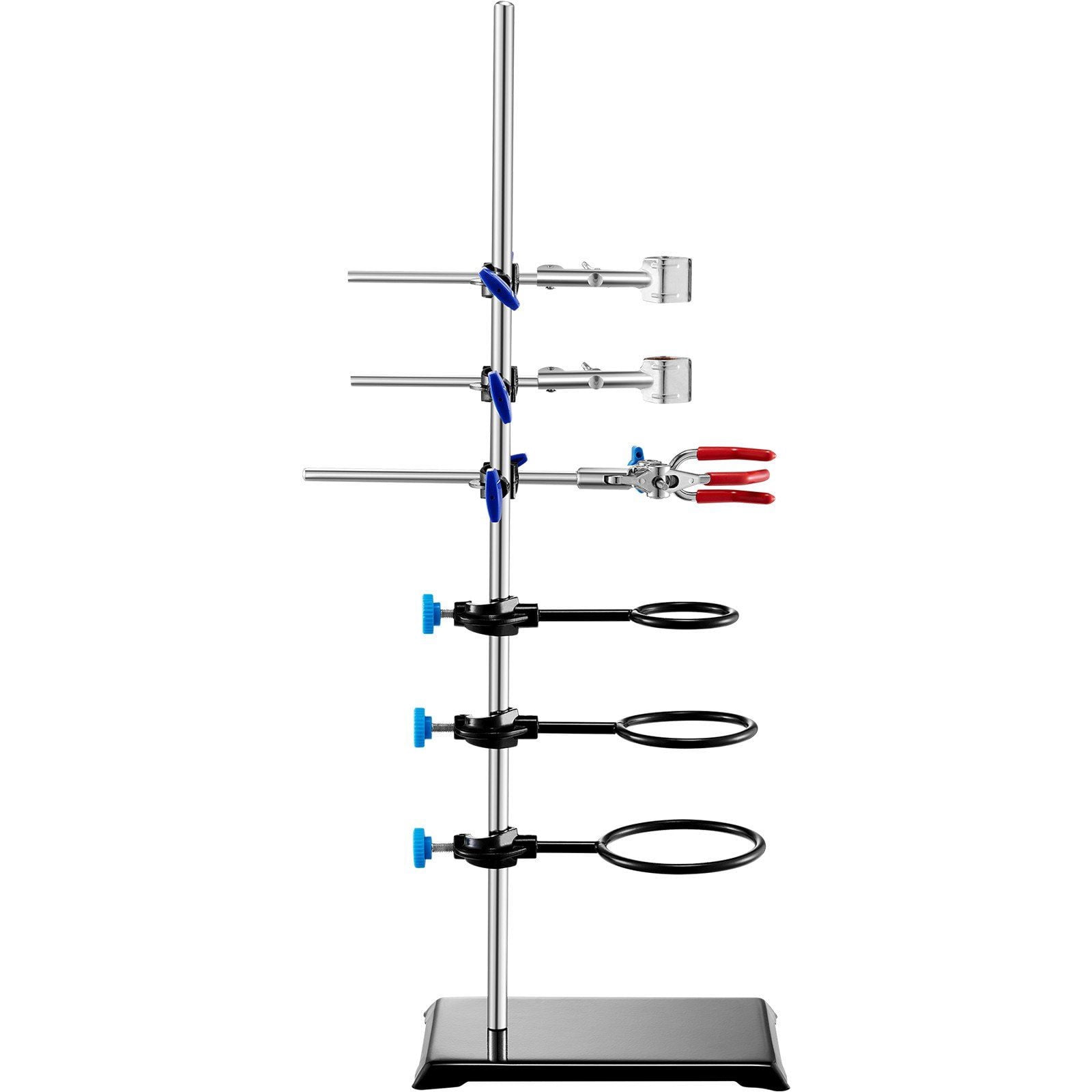 Retort Stand Kit with Heavy Cast Iron Base (5.7"x8.3"), 23.6" Steel Rod ...