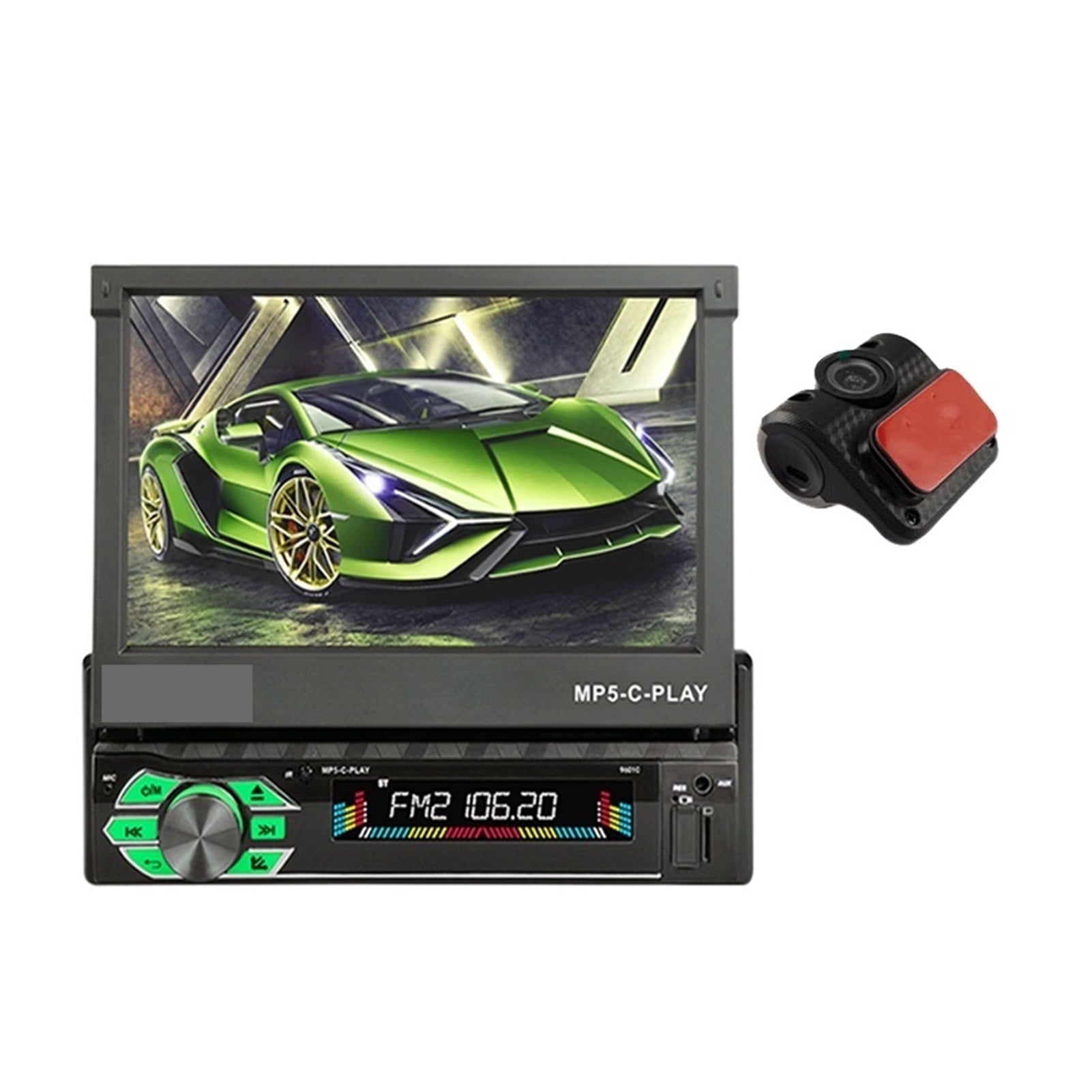 Retractable 1 Din Radio Car Stereo 7 inch MP5 MP4 Player Aux/USB/TF/FM ...