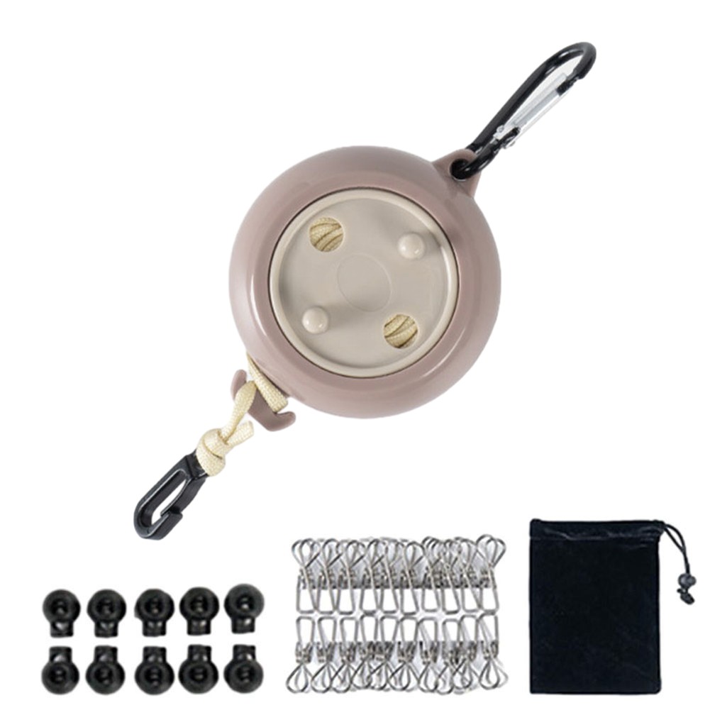 Retractable 32 Feet Heavy Duty Clothesline with Fixing Clip for Indoor ...