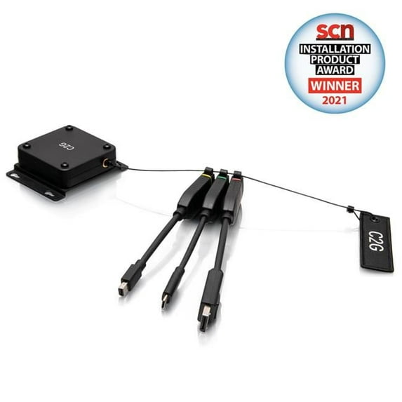 Retractable 4K HDMI Dongle Adapter Ring - Color Coded MDP, DP, USB C ...