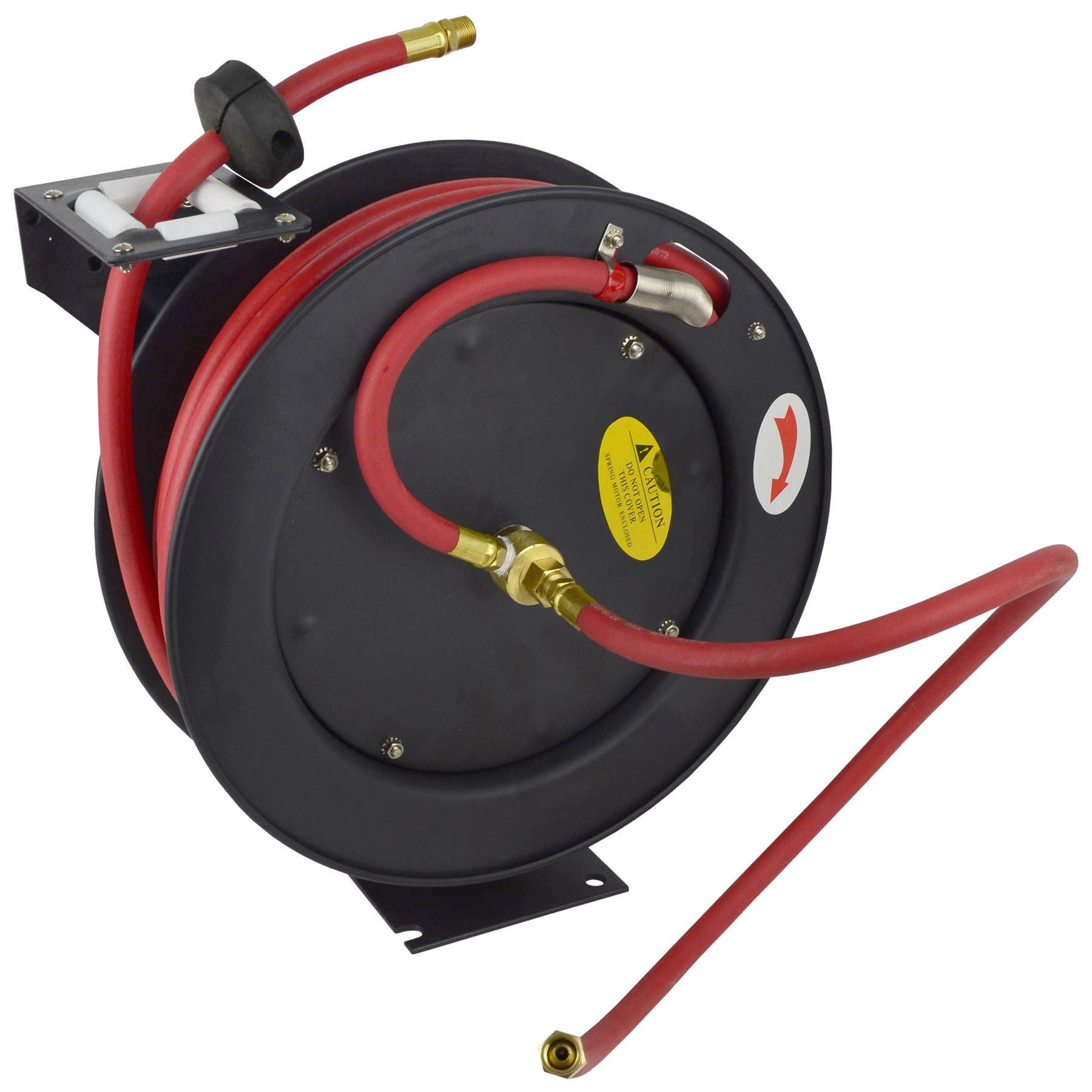 Retractable 50ft Air hose on Reel 3/8 BSP Spring Rewind Wall Mountable BSP TE524 - Walmart.com