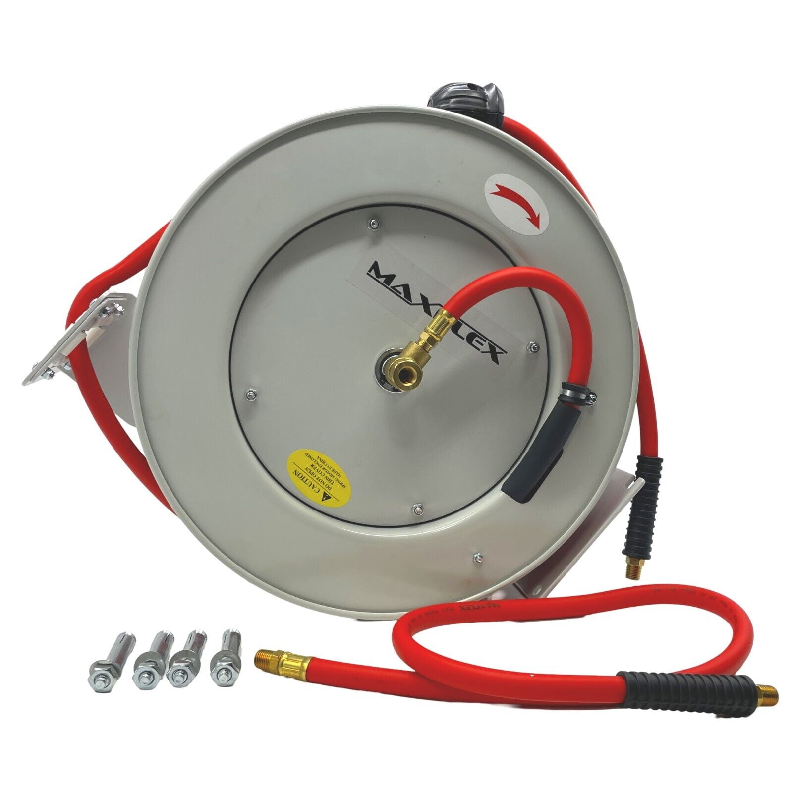 Retractable Air Hose Reel, 3/8 IN x 50 FT Hybrid Air Hose Max 300PSI - Walmart.com