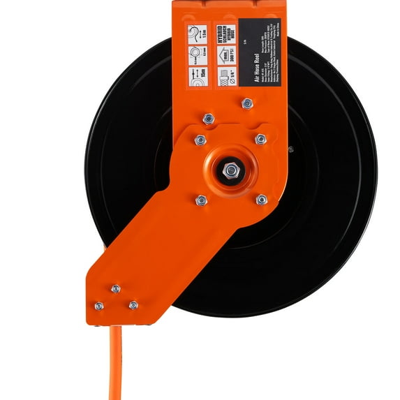Retractable Air Hose Reel, 3/8 IN x 50 FT Hybrid Air Hose Max 300PSI ...