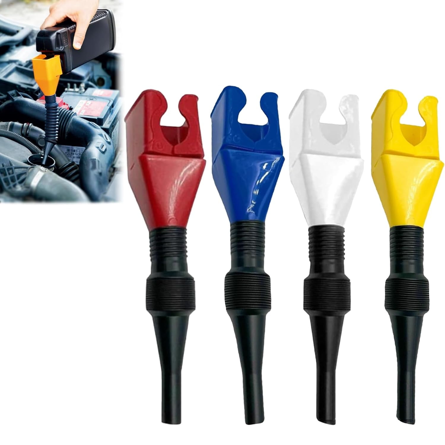 Retractable Auto Fuel Funnel, Universal Household Folding Buckle Funnel ...