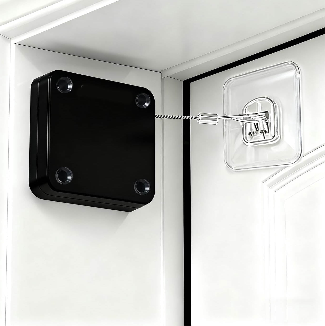 Retractable Automatic Door Closer - Tool-Free Installation, Powerful ...