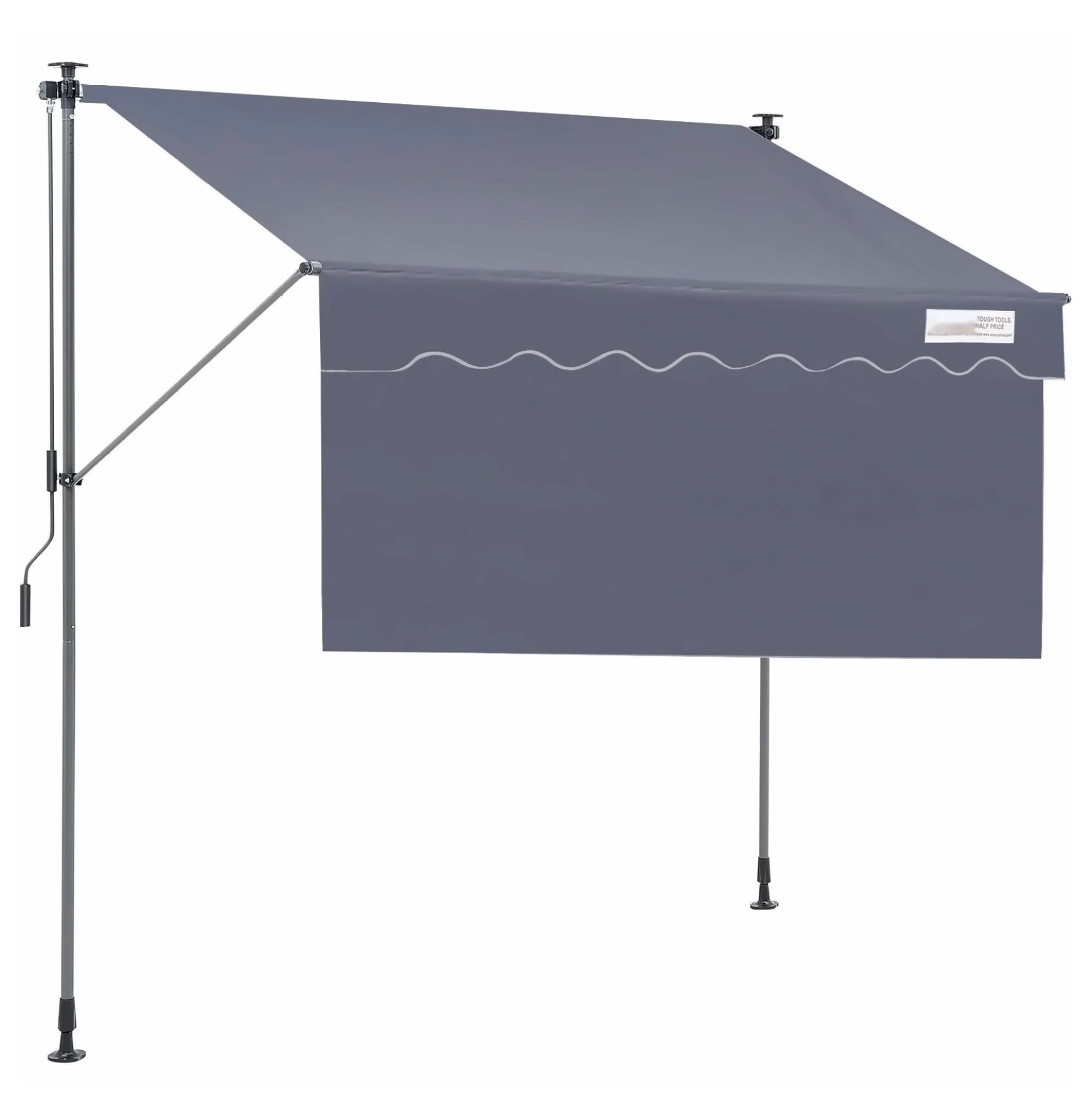 Retractable Awning 118", Outdoor Patio Sun Shade Shelter, Adjustable ...