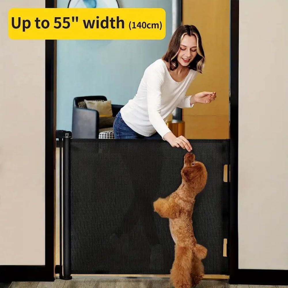 Retractable Baby Gate, Mesh Baby Gate Or Mesh Dog Gate, 33" Tall ...