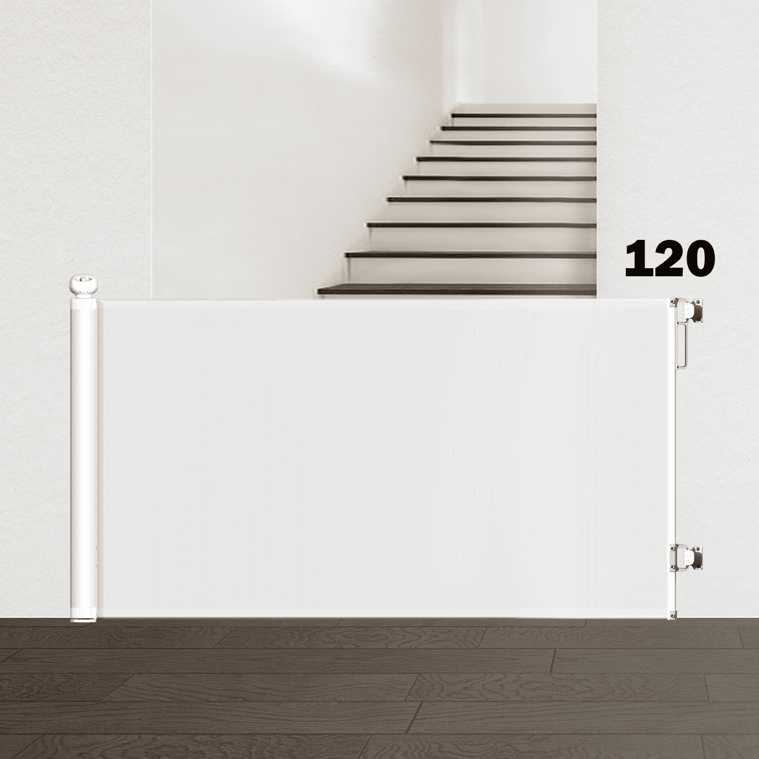 Retractable Baby Safety Gate,Extra Wide Mesh Dog Pet Gate Extends to ...