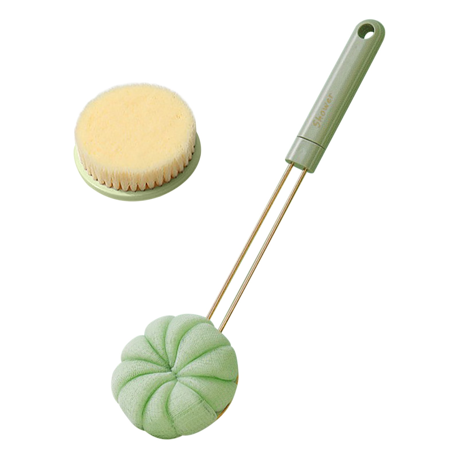 Retractable Back Brush for Shower, 15.6 Inches Long Handle Shower Brush ...