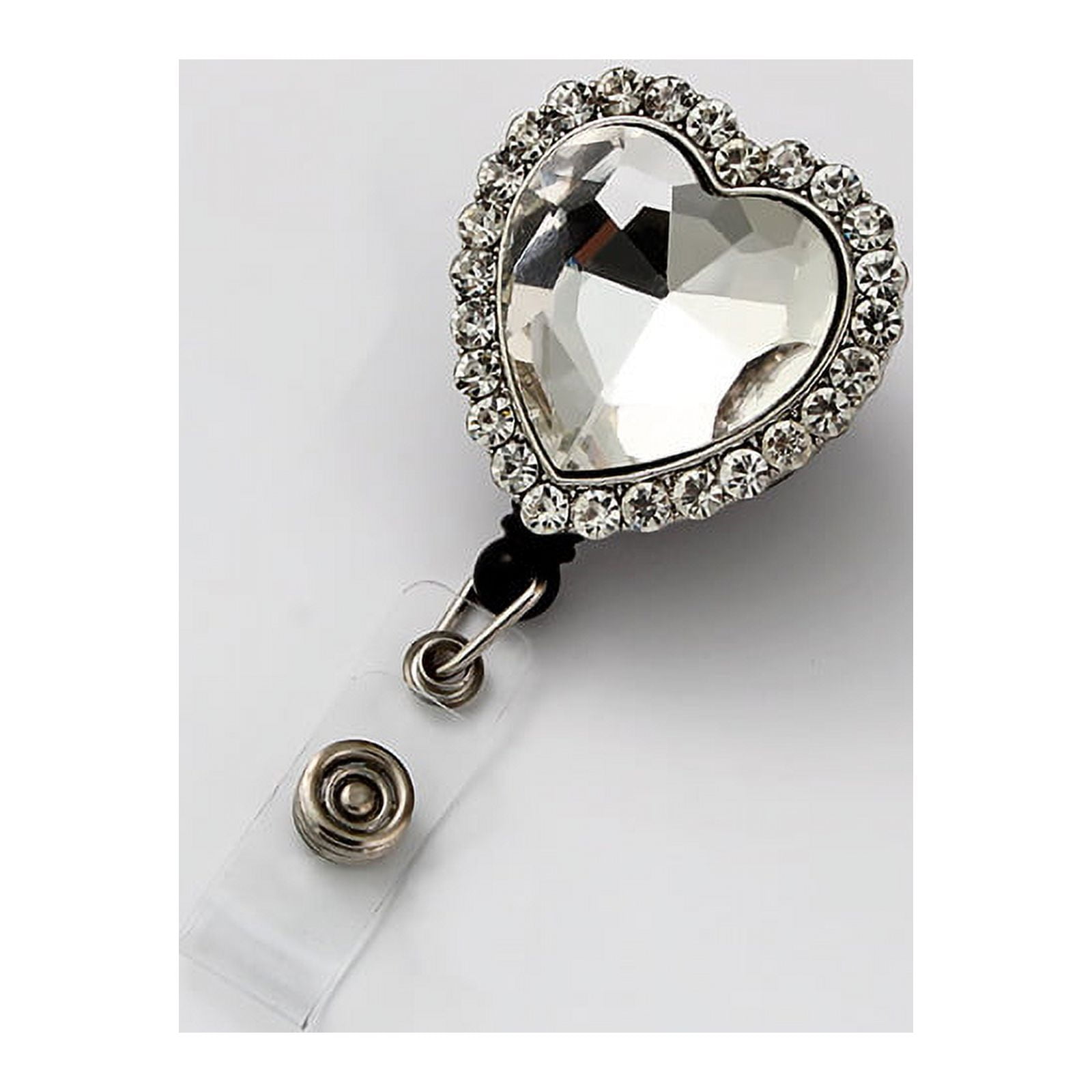 Retractable Badge Buckle Portable Badges Reel Heart Shaped Badge Reel ...
