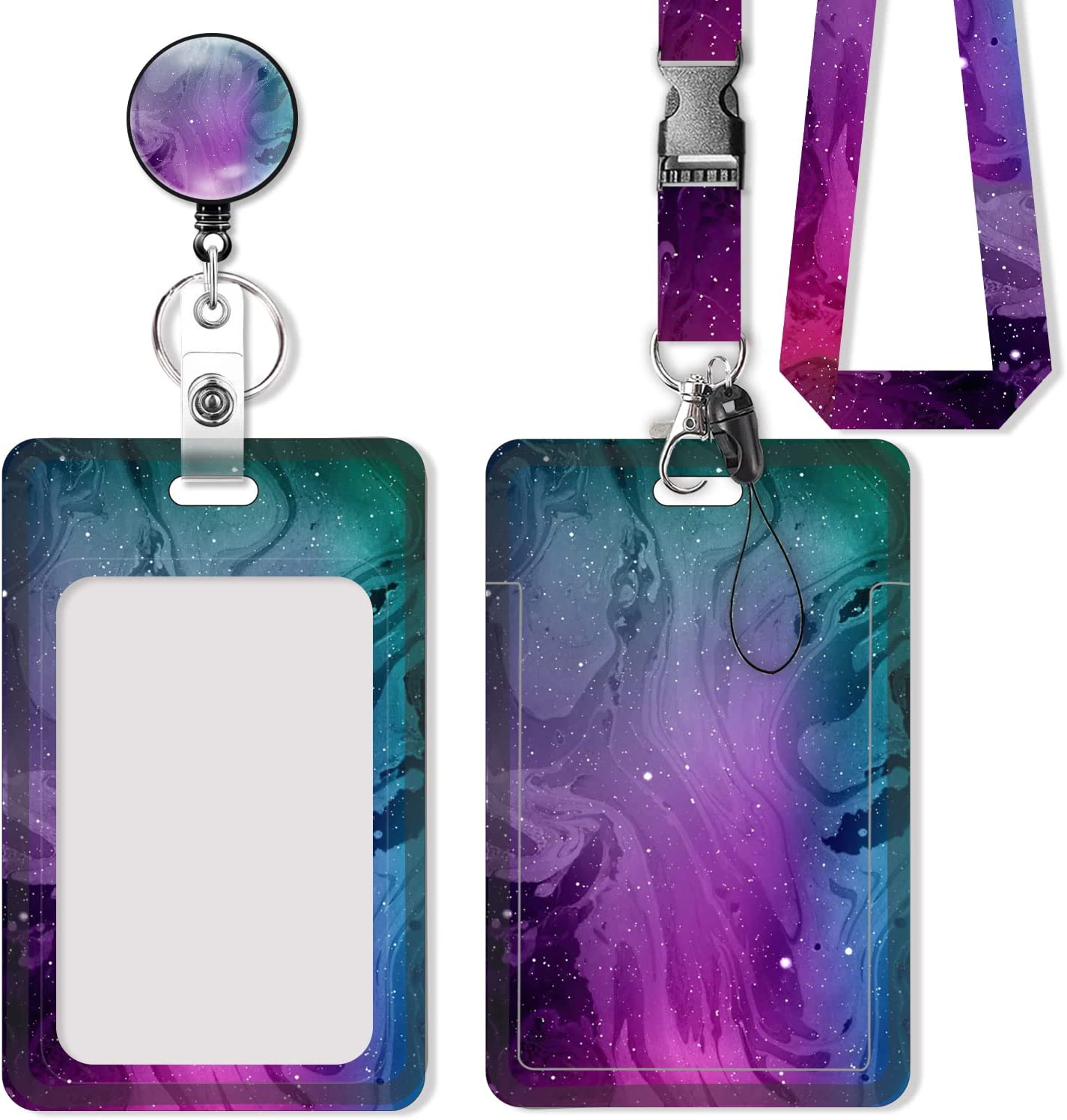 WOCOCN Retractable Badge & ID Holders with Detachable Lanyard, 26.5 ...