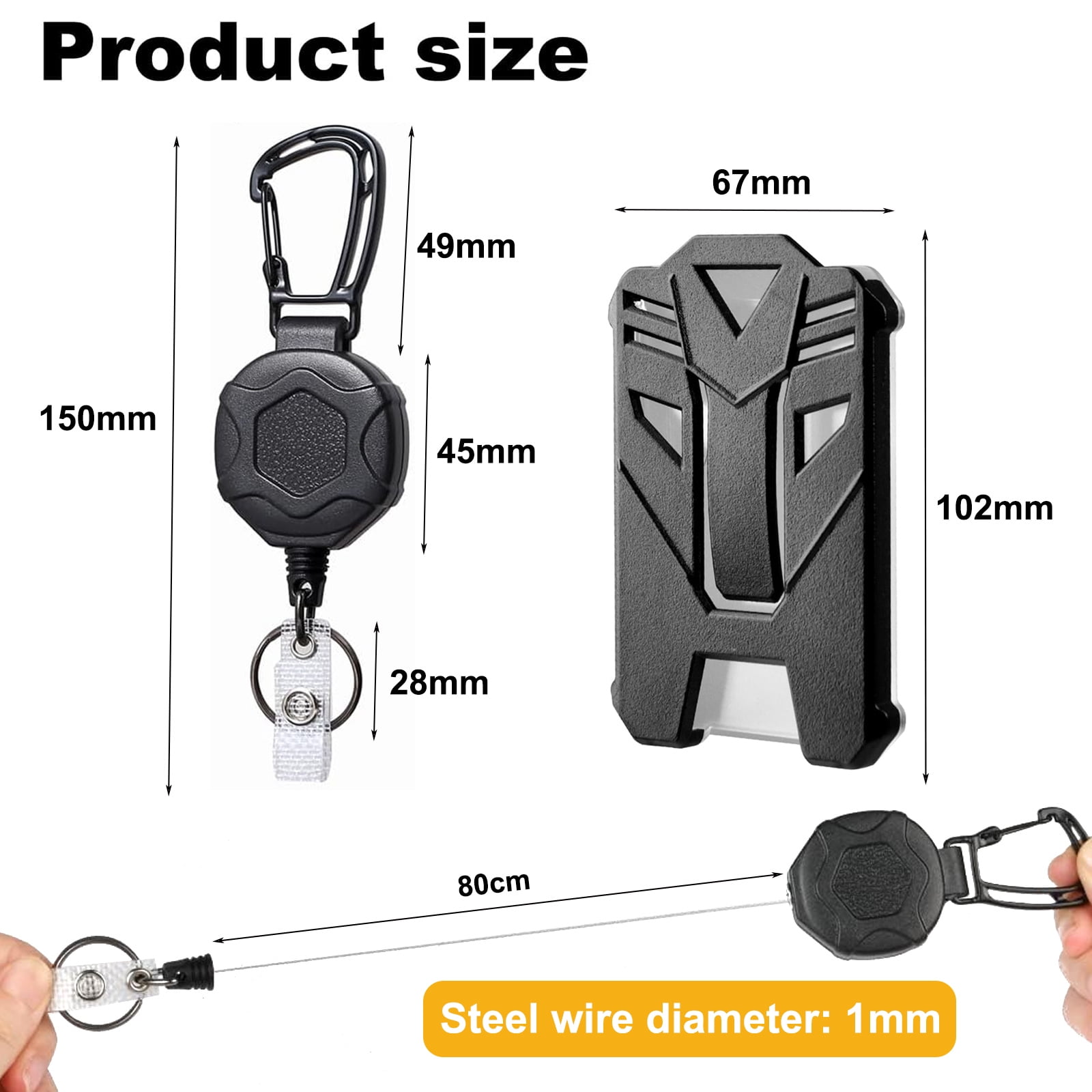 Retractable Badge Holder, Id Card Badge Holder, Retractable Keyring ...