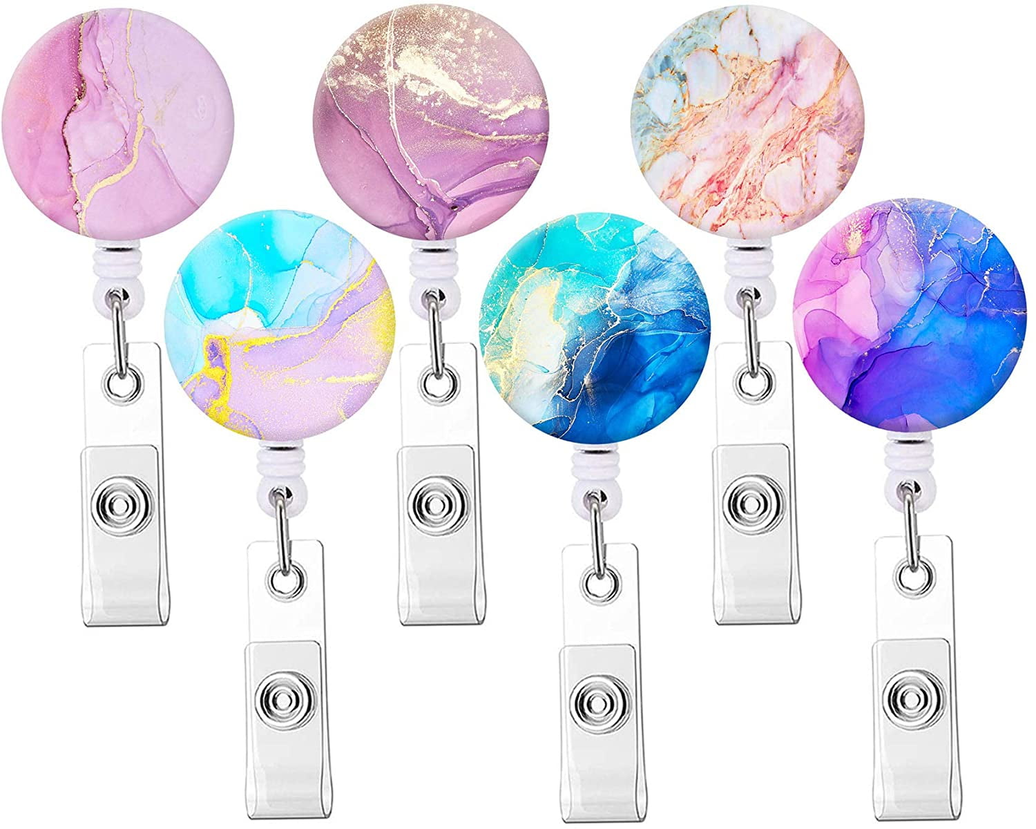 Retractable Badge Holder, Nursing Badge Reel with Alligator Clip,Cute ...