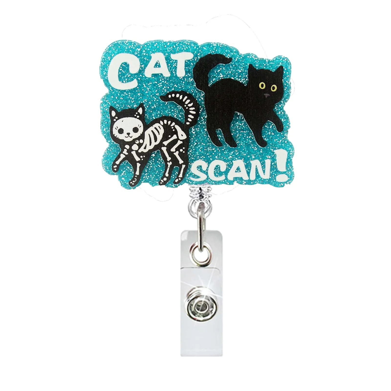 Retractable Badge Holder with Belt Pocket Clip Spring Loaded Acrylic ...