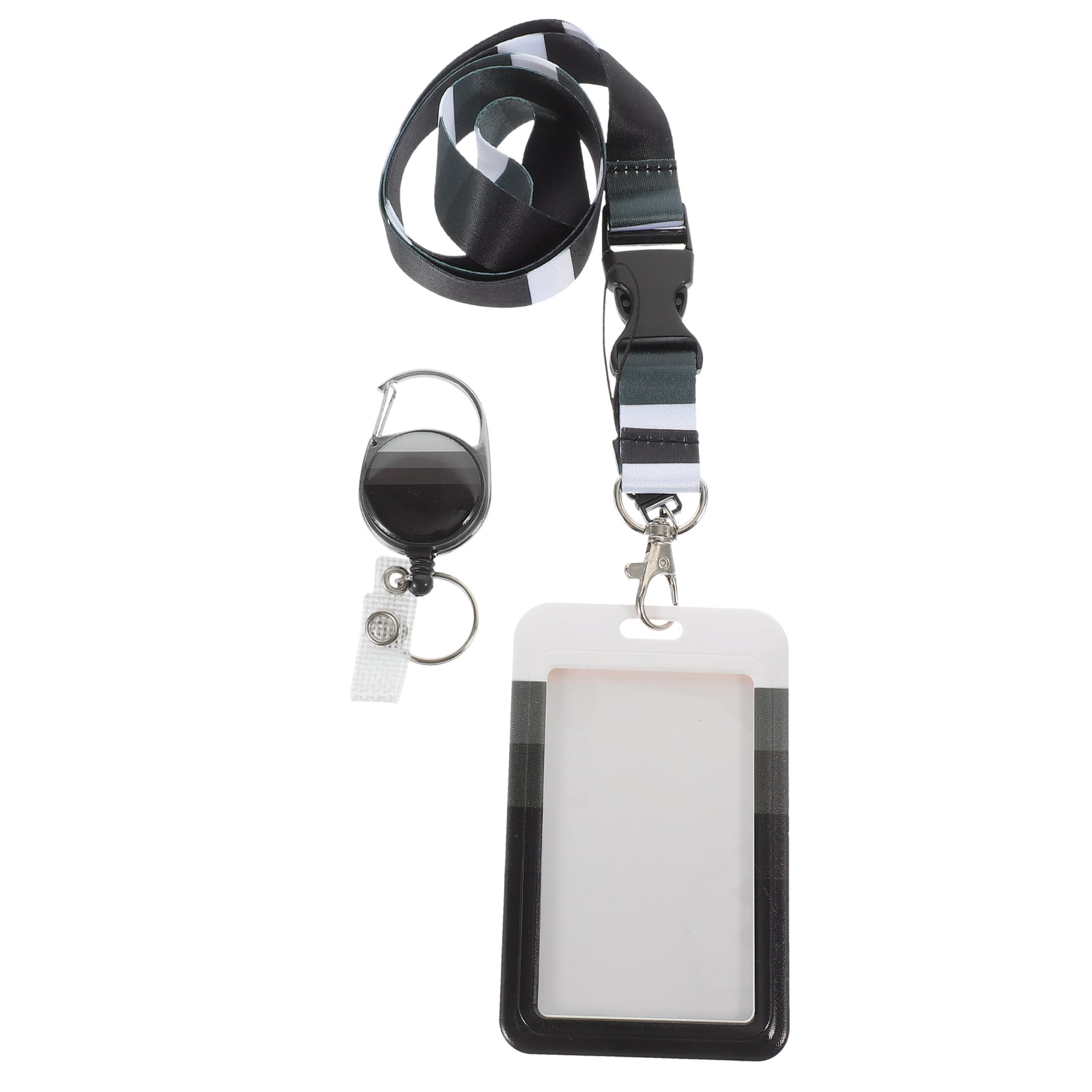 Retractable Badge Holders Lanyard Certificate Holder Key Fob Key Holder ...