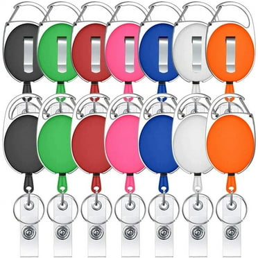 3 Pack Retractable Keychain , Retractable Badge Holder, Badge Reel for ...