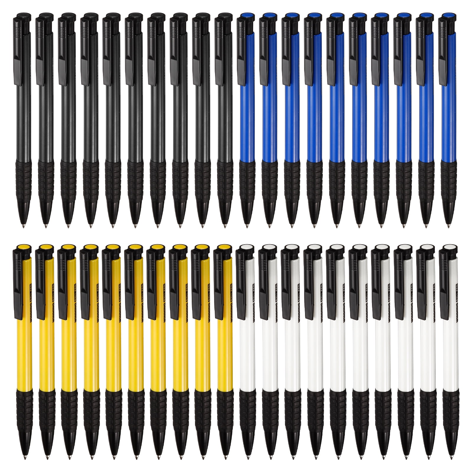 Retractable BallPoint Pens Fine Point 0.7mm Black Ink Writing Pen 40 ...