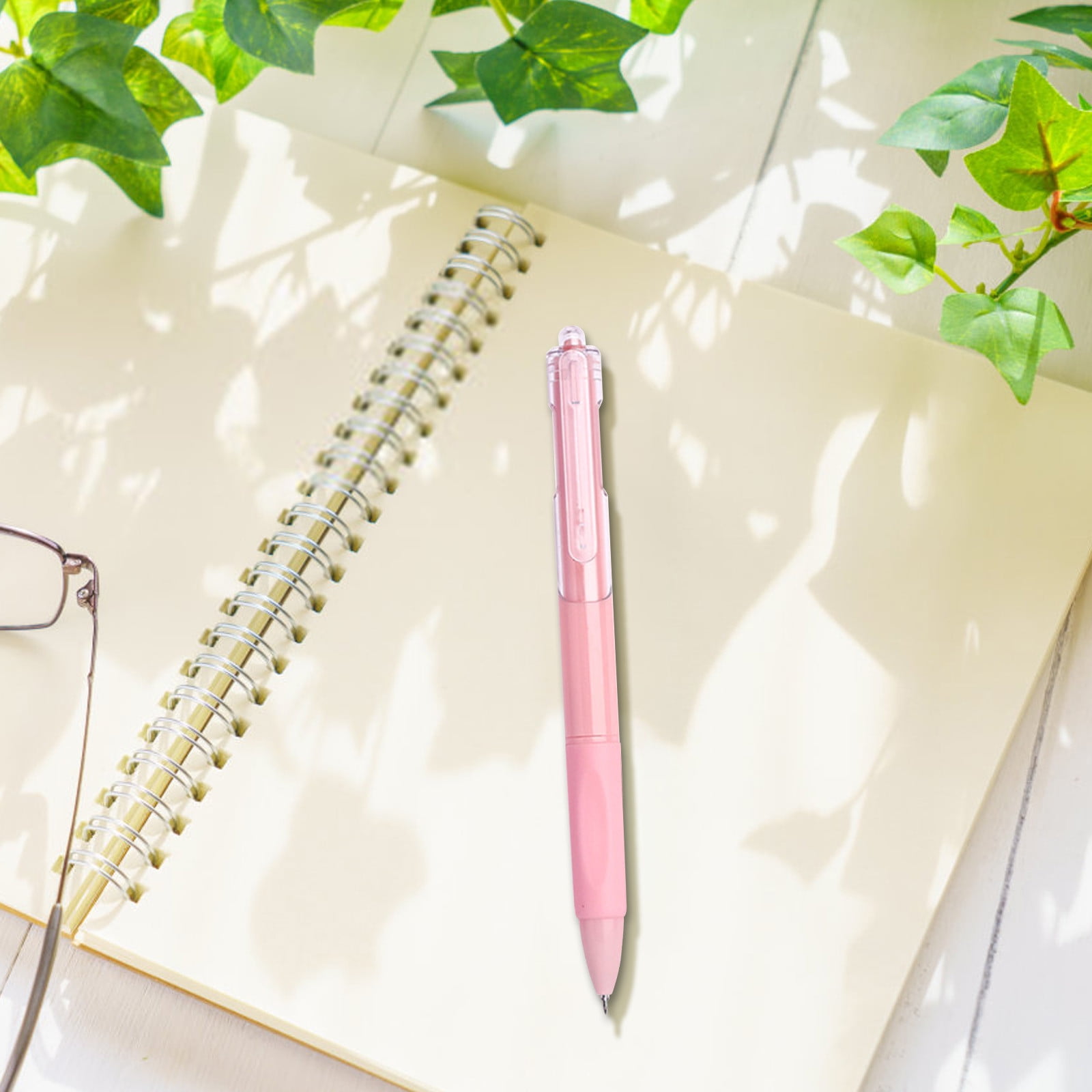 Retractable Ballpoint Pen, 2ml Black Ink Press Pen for Exams Office Use ...