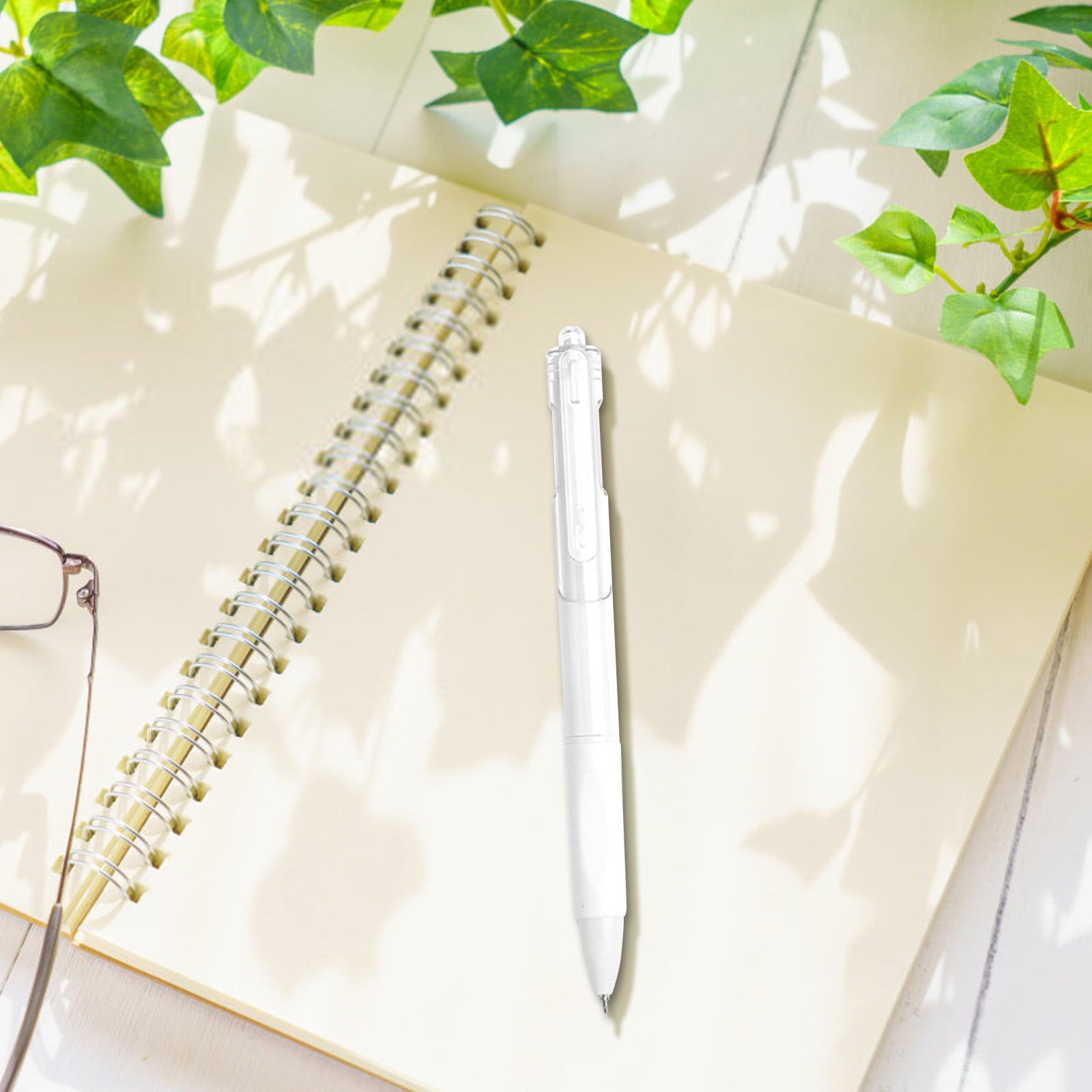 Retractable Ballpoint Pen, 2ml Black Ink Press Pen for Exams Office Use ...