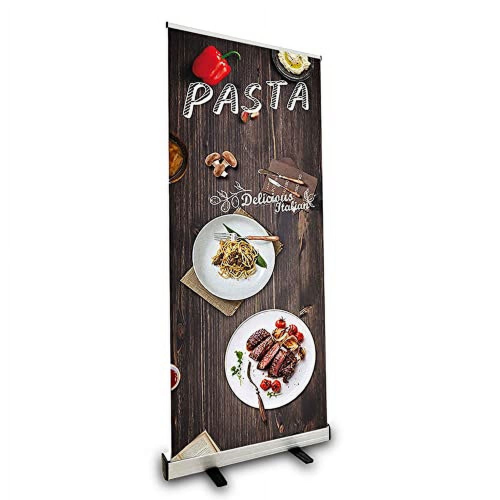 Retractable Banner Stand 33 1/2''x 80'' Advertising Display Stand ...