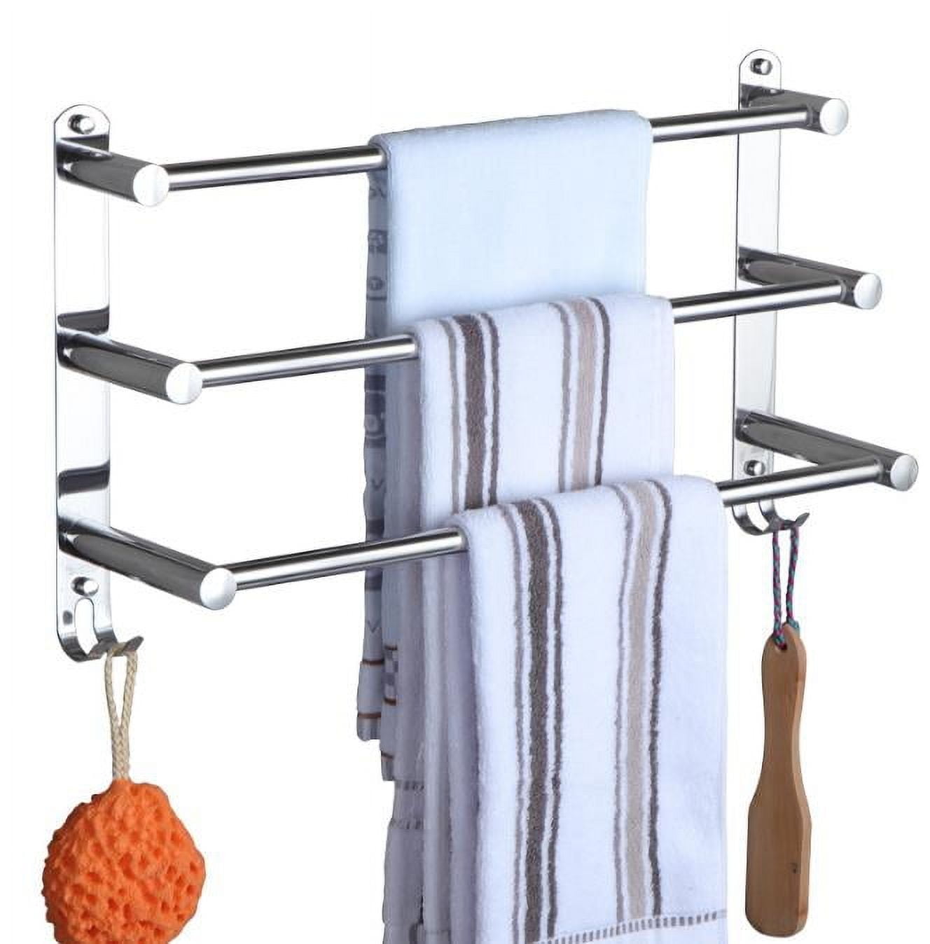 Retractable Bathroom Wall Mounted Organizer, Stainless Steel Multi ...