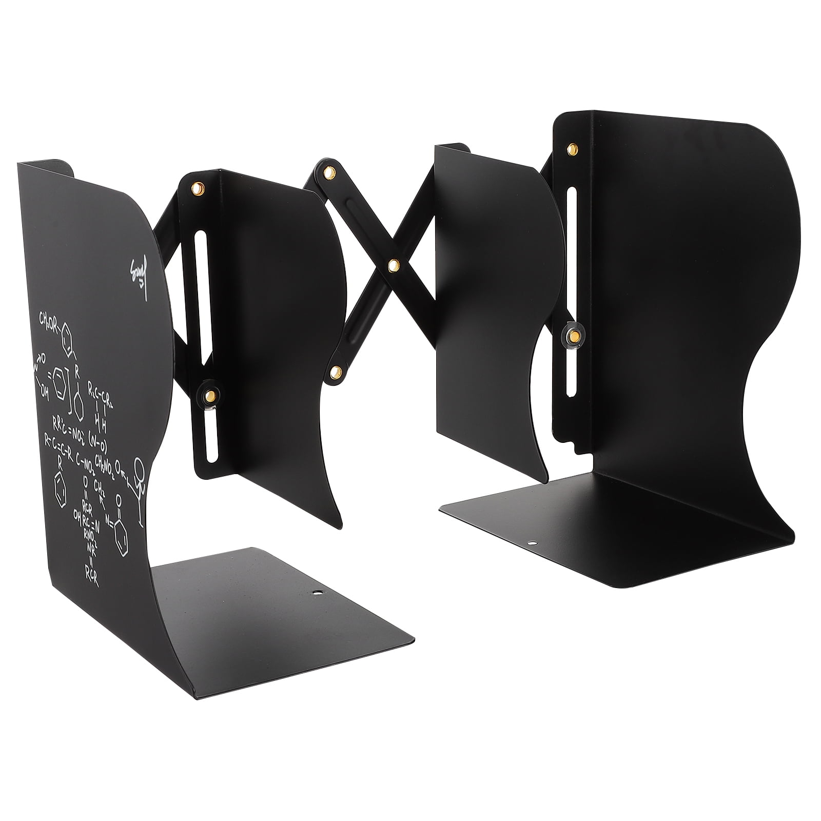 Hemoton Folding Bookshelf with Iron Material for Storage Black Color ...