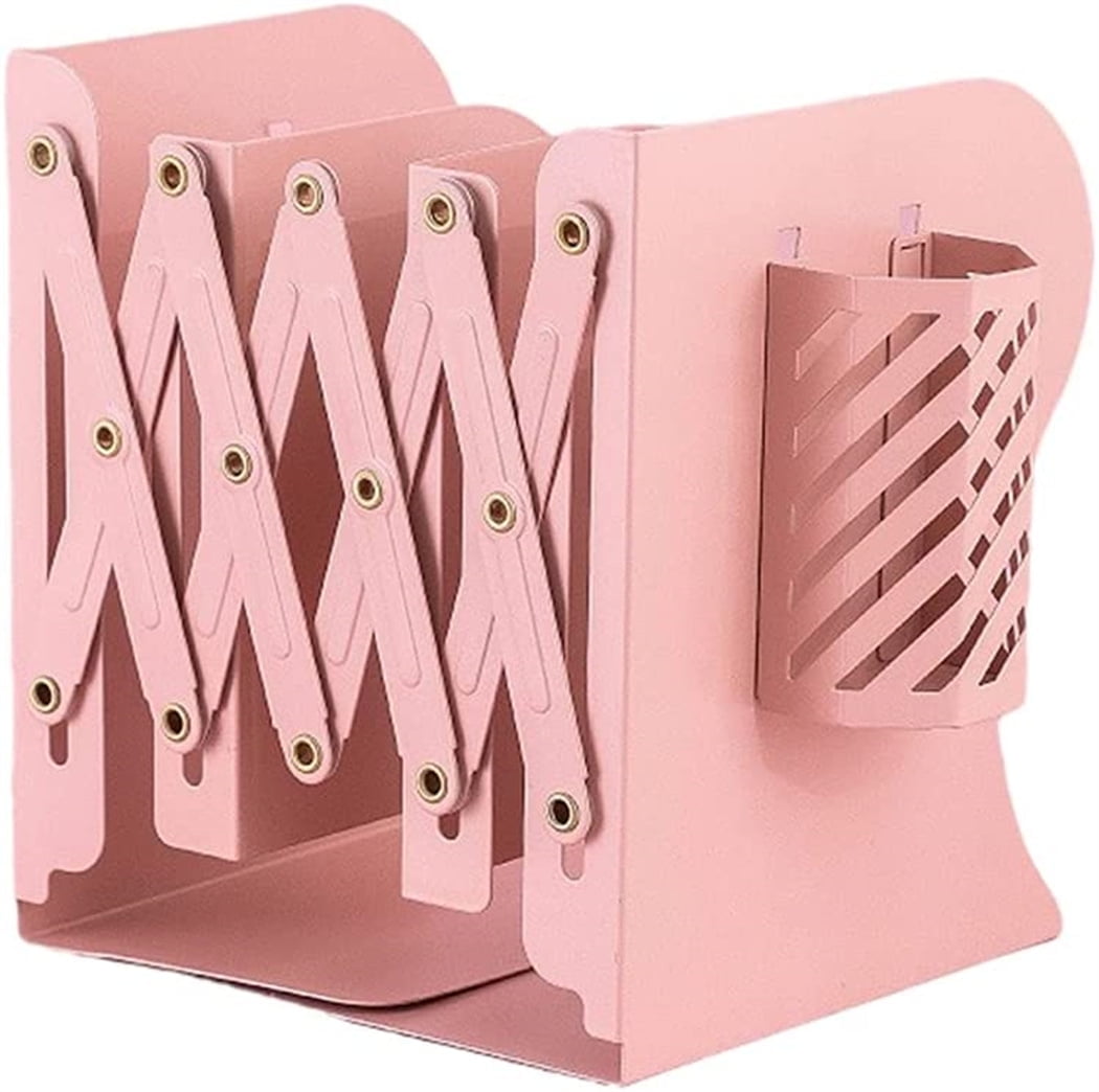 Retractable Book Support Stand Telescopic Metal Bookends Shelf Bookrack ...