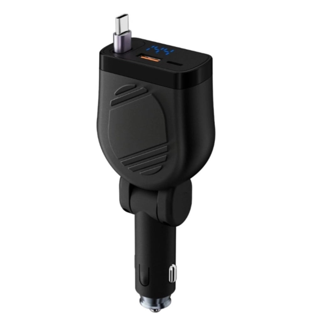 Retractable Car Charger 120W Fast Charger 4 in 1 USB C Car Adapter ...