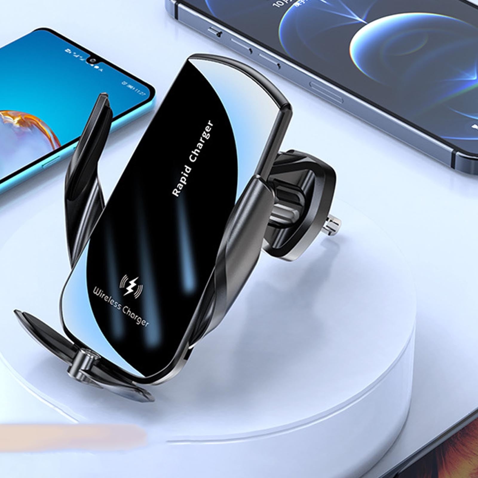 Retractable Car Charger Automatic Clamping Wireless Charger Car Smart ... Retractable Car Charger Automatic Clamping Wireless Charger Car Smart ...